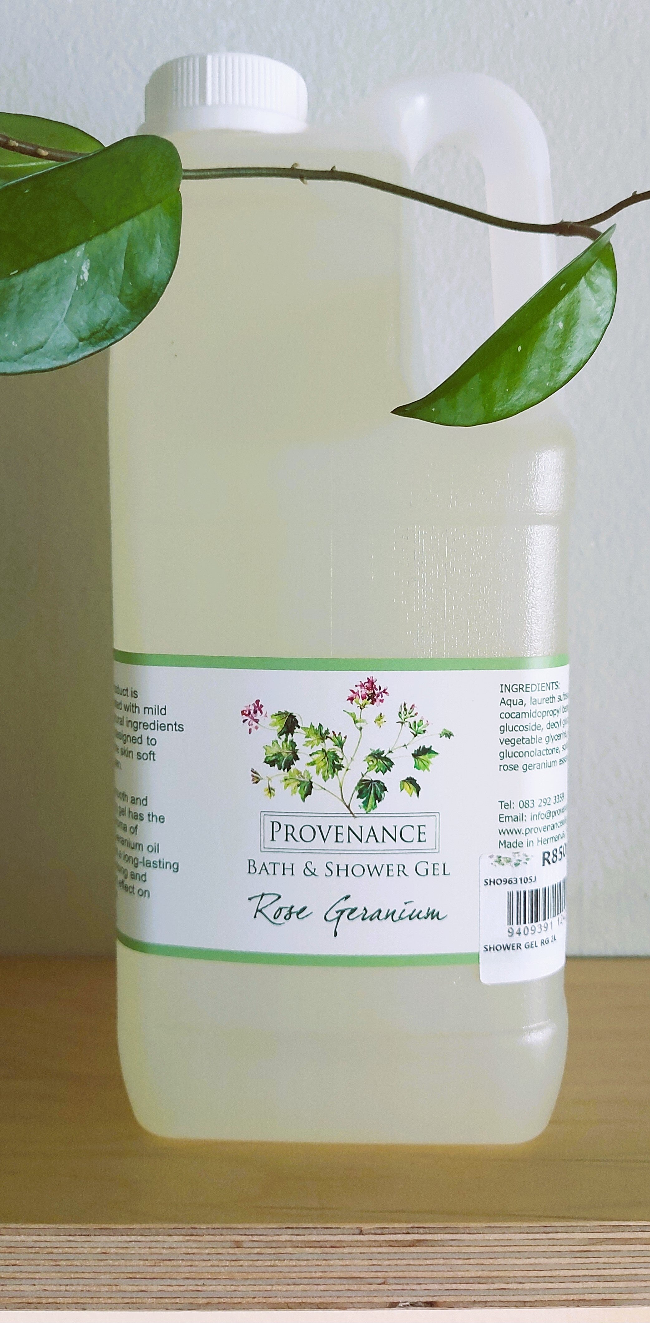 REFILL ~ Bath & Shower Gel ~ Rose Geranium ~ 2 LITRE – Provenance Skincare
